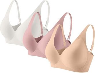 Generic Soutien-gorge fronc&eacute; doux et confortable - Soutien-gorge sans fil - Lingerie pour femme - Soutien-gorge de sport quotidien - Soutien-gorge dentra&icirc;neme