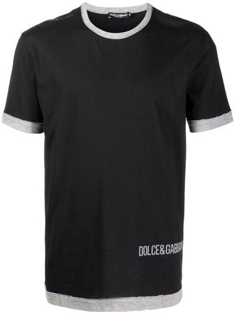Dolce & Gabbana t-shirt &agrave; imprim&eacute; DG - Noir