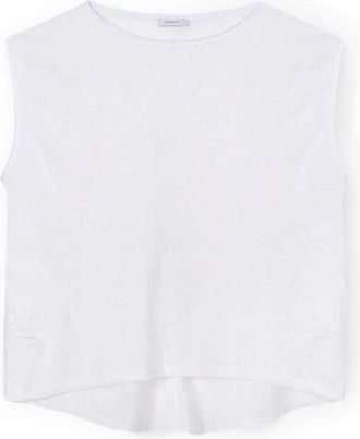 Motivi T-Shirt mit Devor&eacute;-Verarbeitung - - Tops - Damen - Wei&szlig; - S