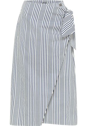 Dreimaster Dreimaster Wickelrock Damen Wollwei&szlig;/Marine