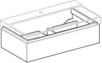 Keramag Geberit Xeno 2 Waschtischunterschrank, 880x220x462mm, 1
