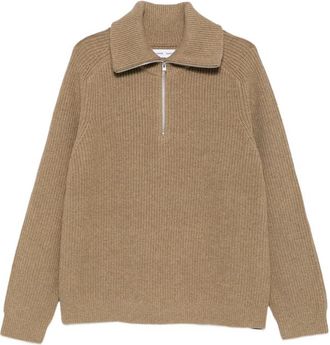 Sams&oslash;e & Sams&oslash;e Sarick Ribbed-knit Quarter-zip Sweater