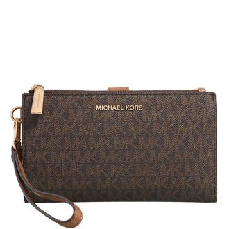 Michael Kors Portemonnaie - Jet Set Dblzp Wristlet - Gr. unisize - in Braun - f&uuml;r Damen
