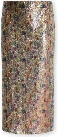 Elena Miro Femme, Jupes, Gris, Taille: 42 FR Jupe en tulle avec sequins