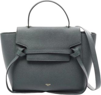 Celine Sac &agrave; main vintage doccasion - Femme - Pre-owned - Vert - Taille: ONE Size