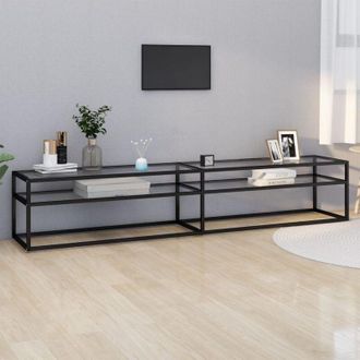 vidaXL vidaXL TV-Schrank Transparent 220x40x40,5 cm Hartglas