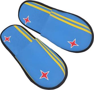 Generic Chaussons Drapeau De Doux Pantoufles En Coton Confortable Pantoufles Pour De Camping Hiver Voyage M