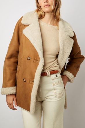 Gerard Darel Manteau court en peau lain&eacute;e - MAGRITTE - Cigare