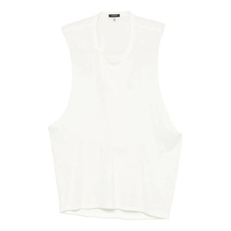 R13 Twisted Back Sleeveless T - - Tops - Damen - Wei&szlig; - S