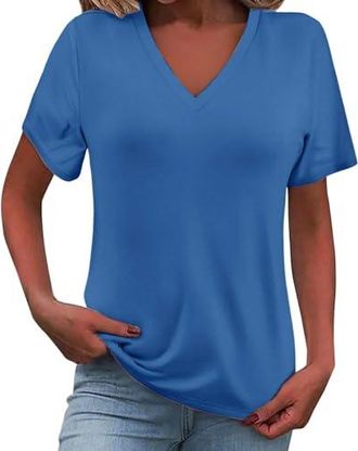 Generic Chemise unie à manches courtes pour femme, chemisier tendance pour toutes les occasions, cardigan dété chic pour la vie quotidienne, cadeaux de Noël, 