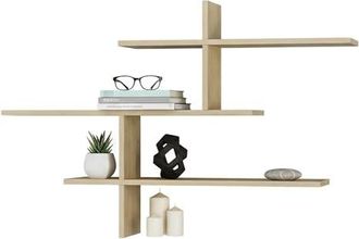 Dmora Regal Urania, Gestell, Wandregal, Mehrzweckregale, 123x22h81 cm, Eiche