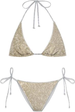 MC2 Saint Barth Femme, Maillots de bain, Beige, Taille: 38 FR Viana Lurex