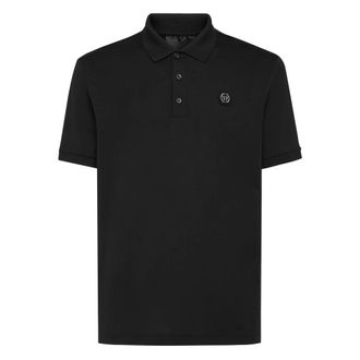 Philipp Plein Homme, Tops, Noir, Taille: 3XL Polo Slim Fit SS