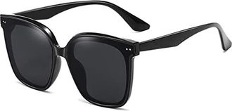 Generic Lunettes de soleil polarisées à large monture pour hommes et femmes pour conduite, plage, shopping, lunettes décoratives (couleur : A, taille : moyen)