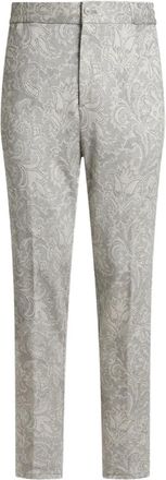 Etro Jacquard-Hose - Grau