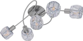 N&auml;ve Naeve JOSEFA Plafonnier semi-encastr&eacute; multi-bras en acier blanc, 5 x E14, 3 000 K