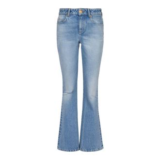 Balmain Femme, Jeans, Bleu, Taille: 40 FR Flared denim jeans