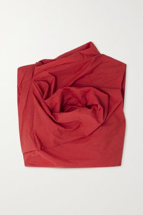 Acne Studios Haut Raccourci En Popeline De Coton M&eacute;lang&eacute; &Agrave; Drap&eacute; - Rouge