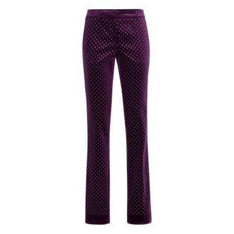 Philipp Plein Femme, Pantalons, Violet, Taille: 38 FR Straight Pantalons