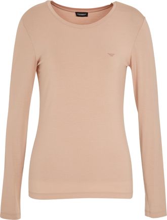 Emporio Armani Damen Essential Studs T-Shirt, Rose, M