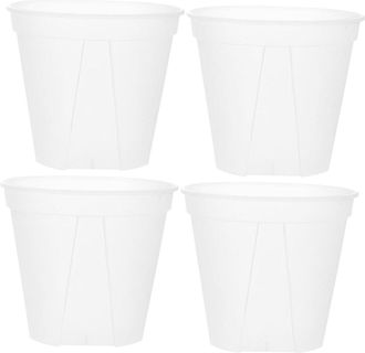 BESTONZON 4 Stücke Transparente Kunststoff Umpflanzungstöpfe Atmungsaktive Blumentöpfe Für Gartenarbeit ø 27cm Hoch 25.5cm Pflanzgefäße Für Orchideen Und Blumen