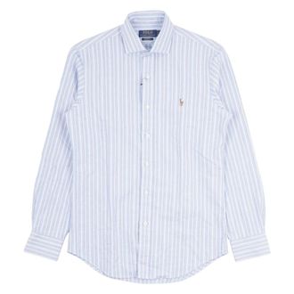 Polo Ralph Lauren Custom Slim Fit Gestreiftes Oxford-Hemd - - Shirts - Herren - Blau - 2XL