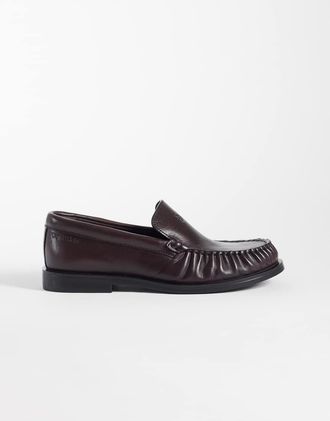 Calvin Klein Essential - Mocassins en cuir - Marron caramel