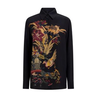 Etro Seidenhemd mit Print vorne - - Blouses & Shirts - Damen - Schwarzk - M