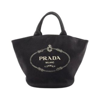 Prada Pre-owned Canapa Tote Bag - Femme - Pre-owned - Noir - Taille: ONE Size