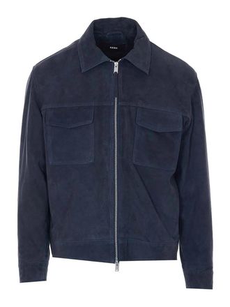 Arma Blouson En Cuir - Bleu
