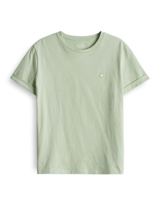 OPUS Damen Kurzarmshirt | T-Shirt SERZ Regular aus Organic Cotton Green Glow, 42