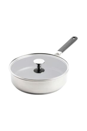 KitchenAid Schmorpfanne Classic Stainless Steel, Edelstahl, Metall, Kunststoff, Glas, 3.6 L, rund, PFAS-frei, Kochen, Pfannen, Bratpfannen