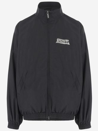 Balenciaga Mens Cotton Blend Jacket Black Polyamide