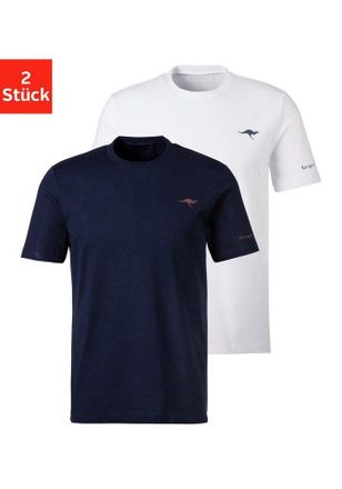 Kangaroos T-Shirt (2er-Pack) mit KangaROOS Print auf der Brust