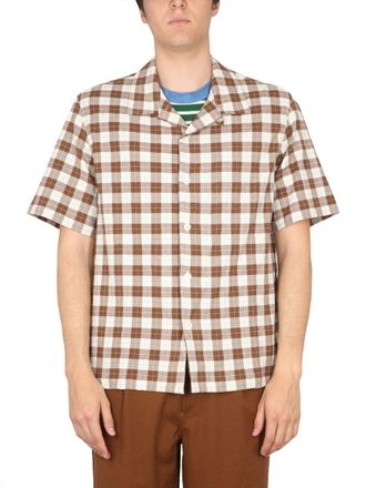 Howlin Cotton Bowling Collar Shirt - Brown