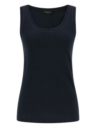 Fabiana Filippi jewel-detail round-neck top - Blau