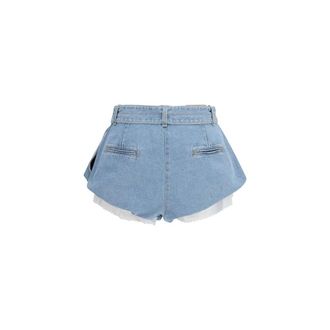 Magda Butrym Womens Blue Cotton Bermuda Shorts