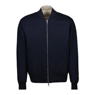 Moncler Homme, Vestes, Bleu, Taille: M Bomber R&eacute;versible Bleu/Beige