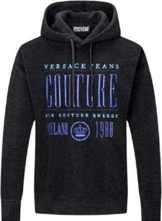 Versace Jeans Couture Homme, Sweatshirts et sweats &agrave; capuche, Noir, Taille: L Felpa