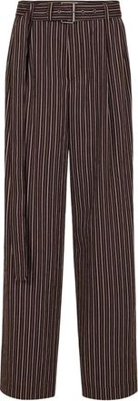 Iceberg Femme, Pantalons, Brun, Taille: 38 FR Pantalon Droit en Viscose &agrave; Rayures