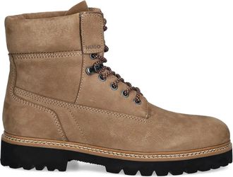HUGO BOSS lace-up lug-sole boots - Marron