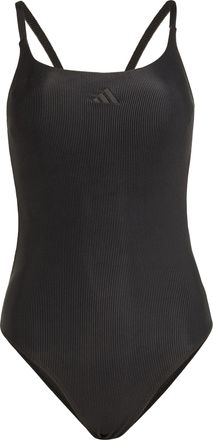 adidas Womens Iconisea Ribbed Padded Badeanzug, d&uuml;nne Tr&auml;ger Black 36