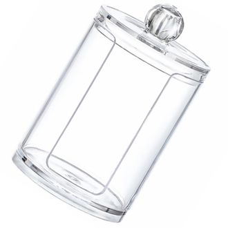 BESPORTBLE Kunststoff Aufbewahrungsbox f&uuml;r Wattepads Klein Transparent mit Deckel Ergonomisch f&uuml;r Badezimmer Make Up Organizer