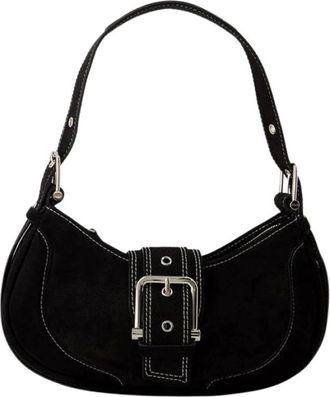 Osoi Osoi, Femme, Sacs, Noir, Taille: ONE Size Mini Sac Bandouli&egrave;re avec D&eacute;tail de Boucle