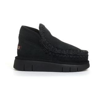 Mou Schwarze Wildleder Bounce Eskimo Stiefel - - Shoes - Damen - Schwarzk - 37 EU