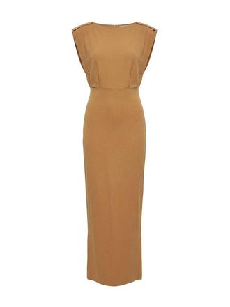Elisabetta Franchi Knielanges Kleid - Beige