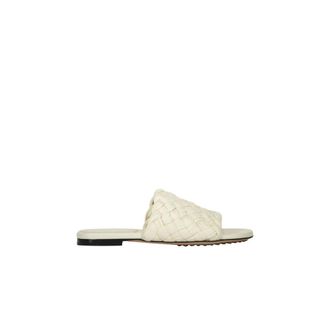 Bottega Veneta Femme, Chaussures, Blanc, Taille: 40 EU Lamb Leather Mules