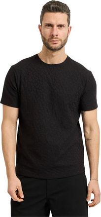 A|X Armani Exchange Homme, Tops, Noir, Taille: S T-shirt Slim Fit en jersey jacquard merceris&eacute;