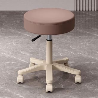 Generic Hocker H&ouml;henverstellbar Mit Fu&szlig;st&uuml;tze &middot; Drehhocker 360&deg; Drehbar &middot; B&uuml;rohocker & Friseurhocker &middot; Rollhocker Mit R&uuml;ckenlehne Aus PU-Leder &middot; Arbeitshocker