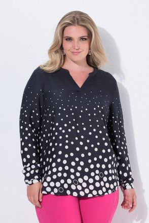 Miamoda Longbluse Bluse Regular Fit Punkte-Verlauf Langarm